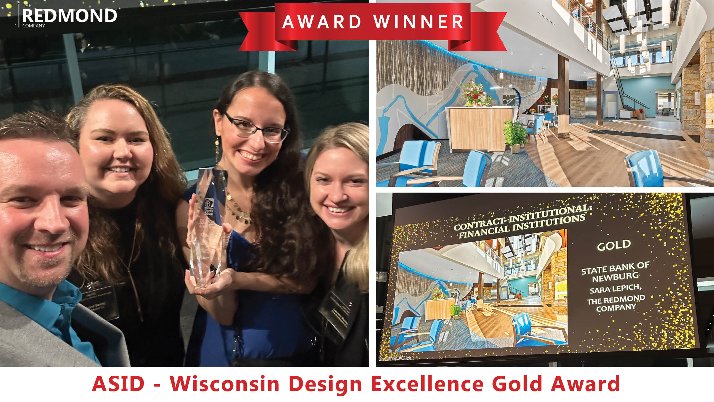 ASID Award - GOLD for State Bank of Newburg Project - The Redmond Company